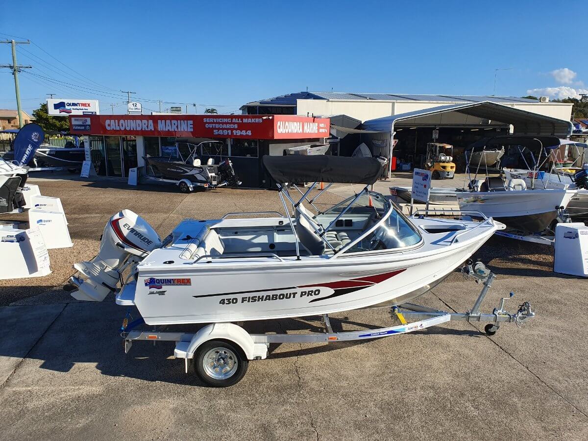 New Quintrex 430 Fishabout Pro - Caloundra Marine Boats & Services